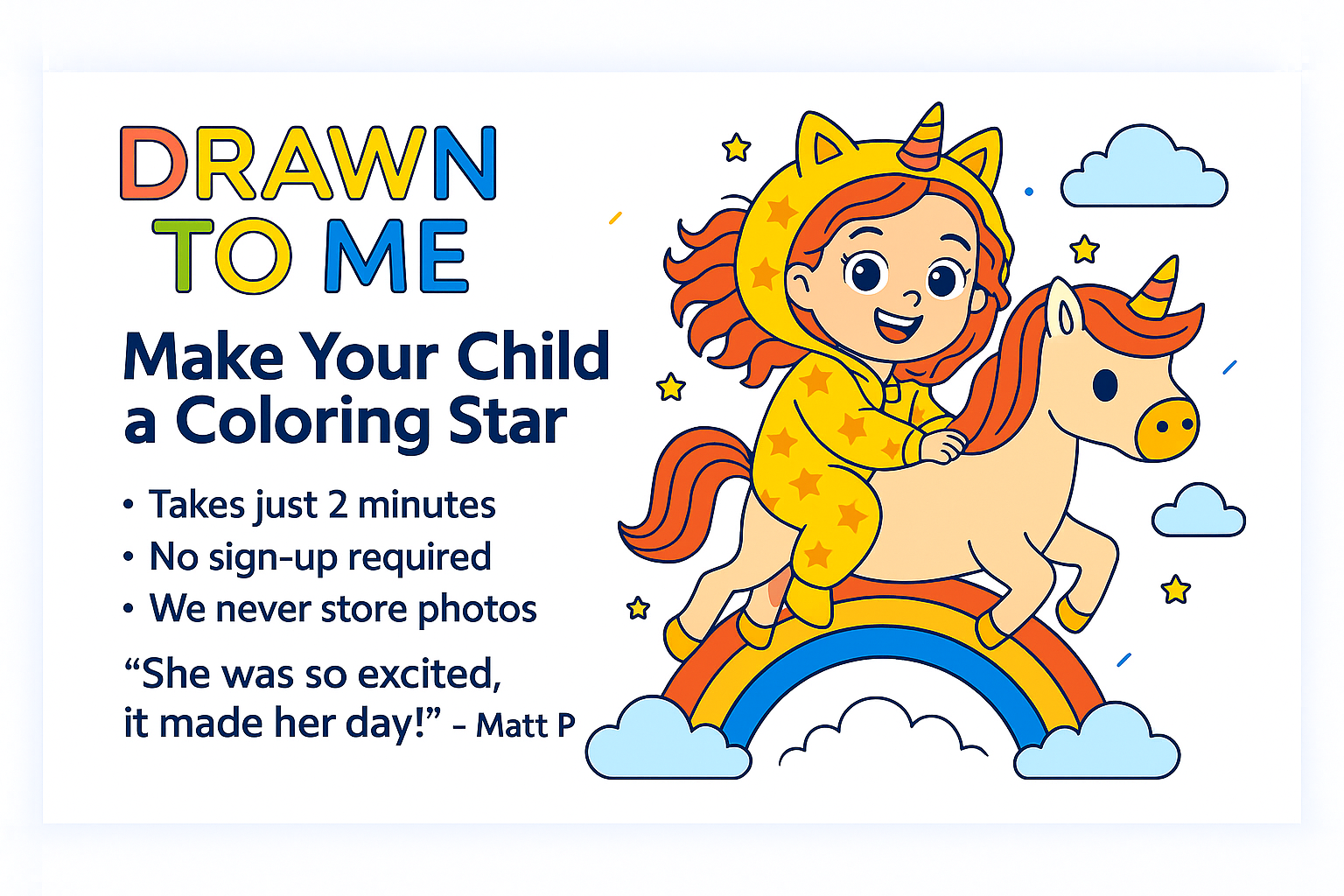 Drawn To Me - Personalised Colouring Pages